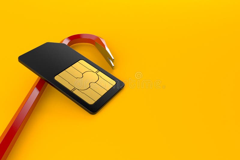 SIM lock concept stock illustration. Illustration of simlock - 98945710