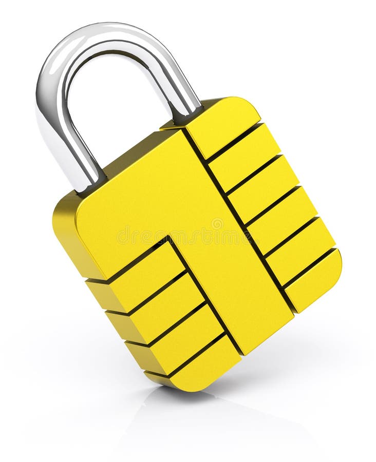 The SIM lock stock illustration. Illustration of mobility - 49064578