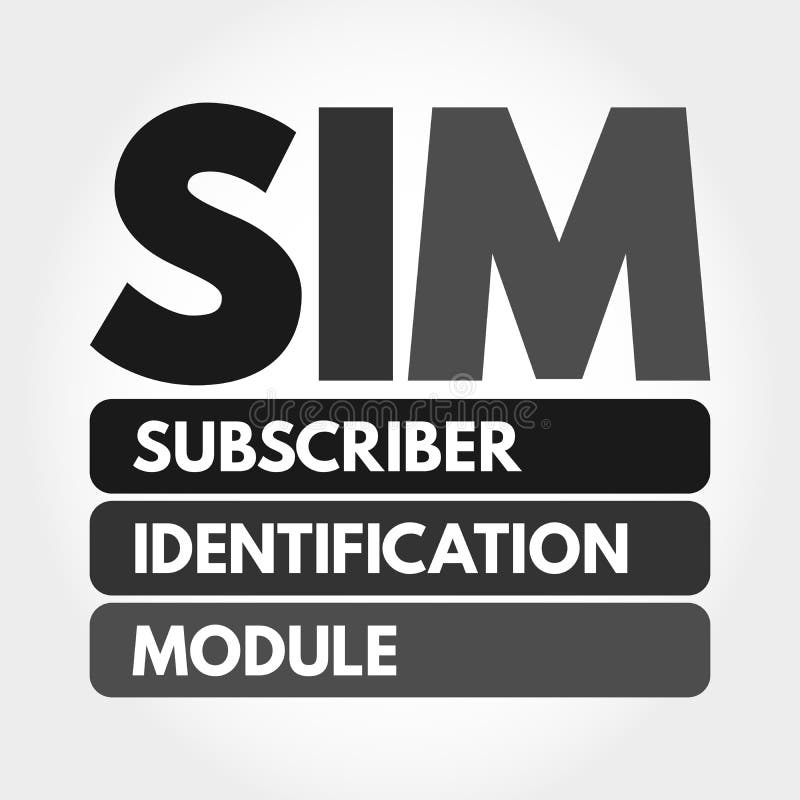 SIM Subscriber Identification Module - Removable Smart Card for Mobile ...