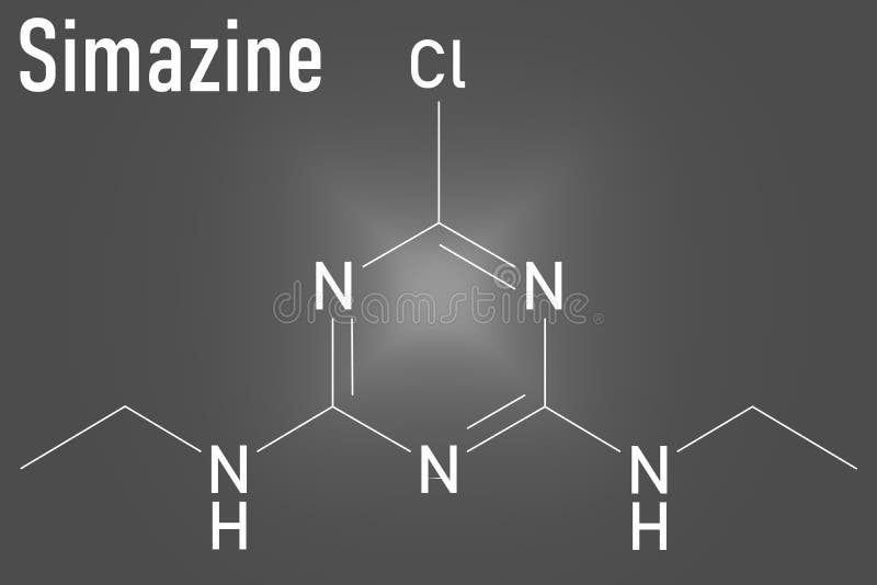 Simazine Herbicide Molecule. Skeletal Formula Stock Vector ...