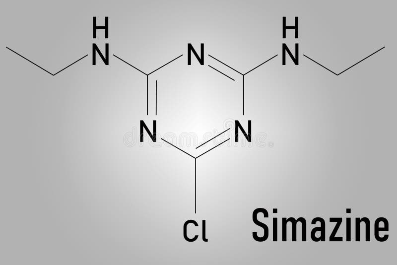 Simazine Herbicide Molecule. Skeletal Formula Stock Vector ...
