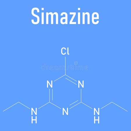 Simazine Herbicide Molecule. Skeletal Formula Stock Vector ...