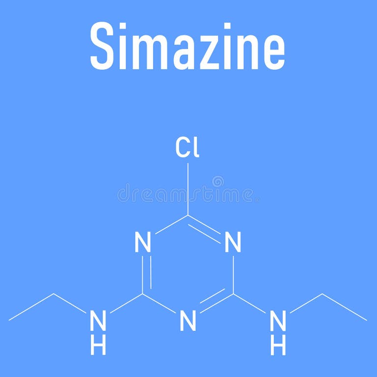 Simazine Herbicide Molecule. Skeletal Formula Stock Vector ...