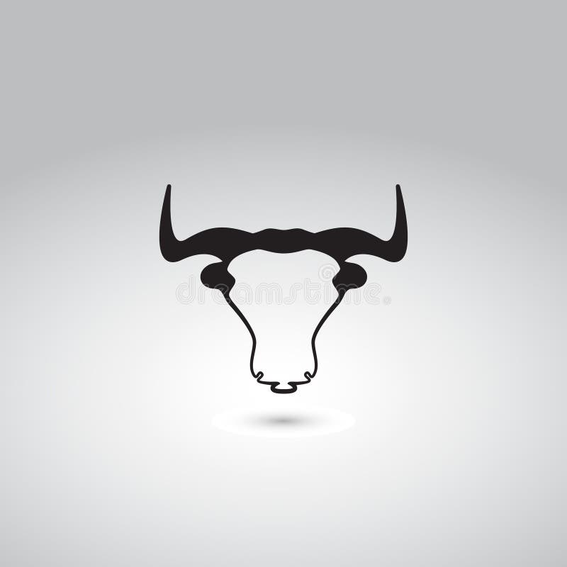 Simbol cap taur stock vector. Ilustrare din animale, desenate - 43266774