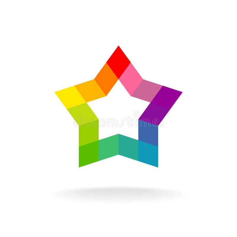 Simbol Stea Colorat. Elemente Rombus. Stock Vector - Ilustrare din ...