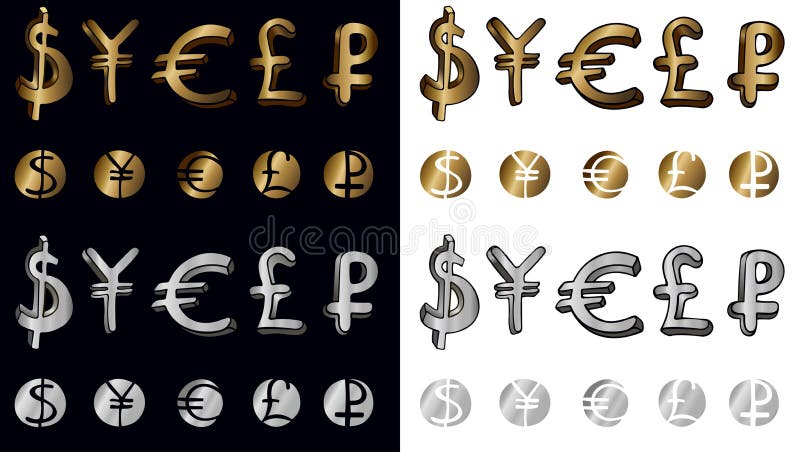 Simboli dei soldi illustrazione vettoriale. Illustrazione di recessione ...