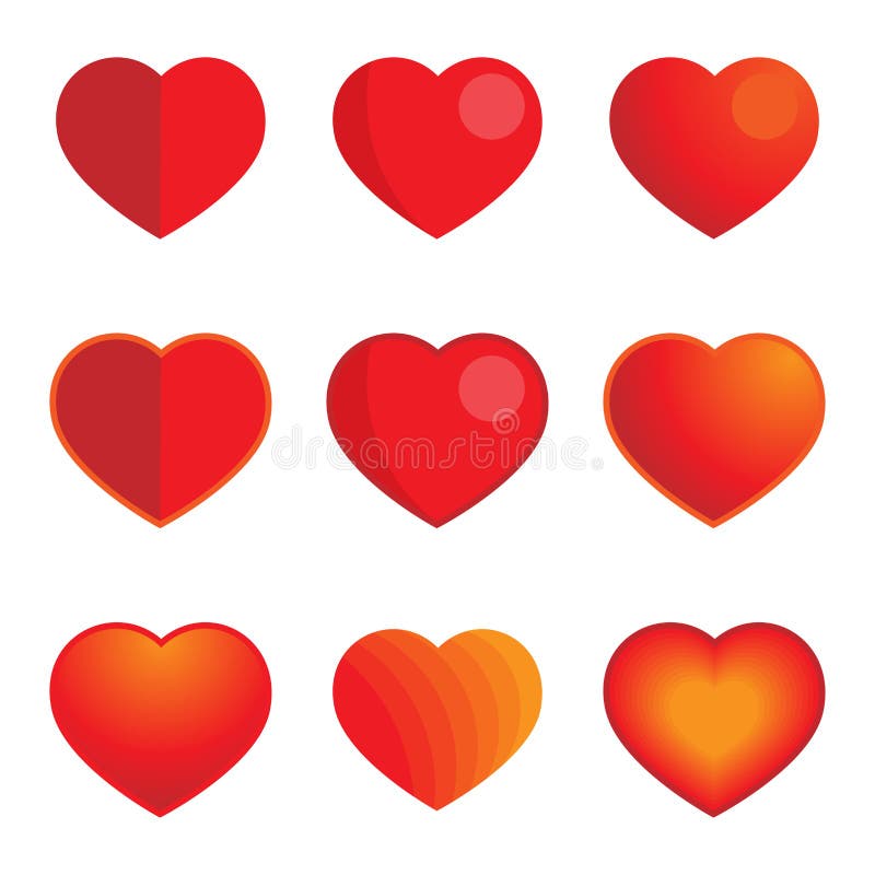 Simboli del cuore illustrazione vettoriale. Illustrazione di giorno ...