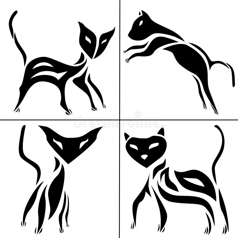 Simboli del gatto illustrazione di stock. Illustrazione di ...