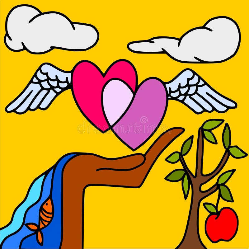 Simboli di amore illustrazione vettoriale. Illustrazione di manifesto ...