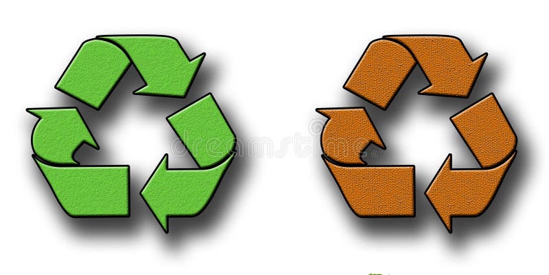 Simboli Di Riciclaggio Strutturati Illustrazione di Stock ...