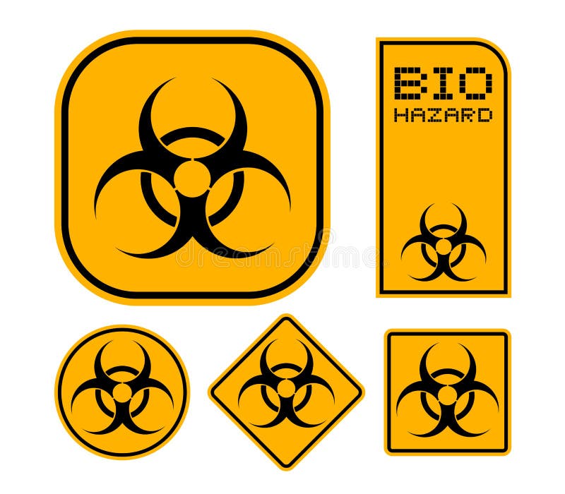 Simboli Di Rischio Biologico Illustrazione Vettoriale - Illustrazione ...