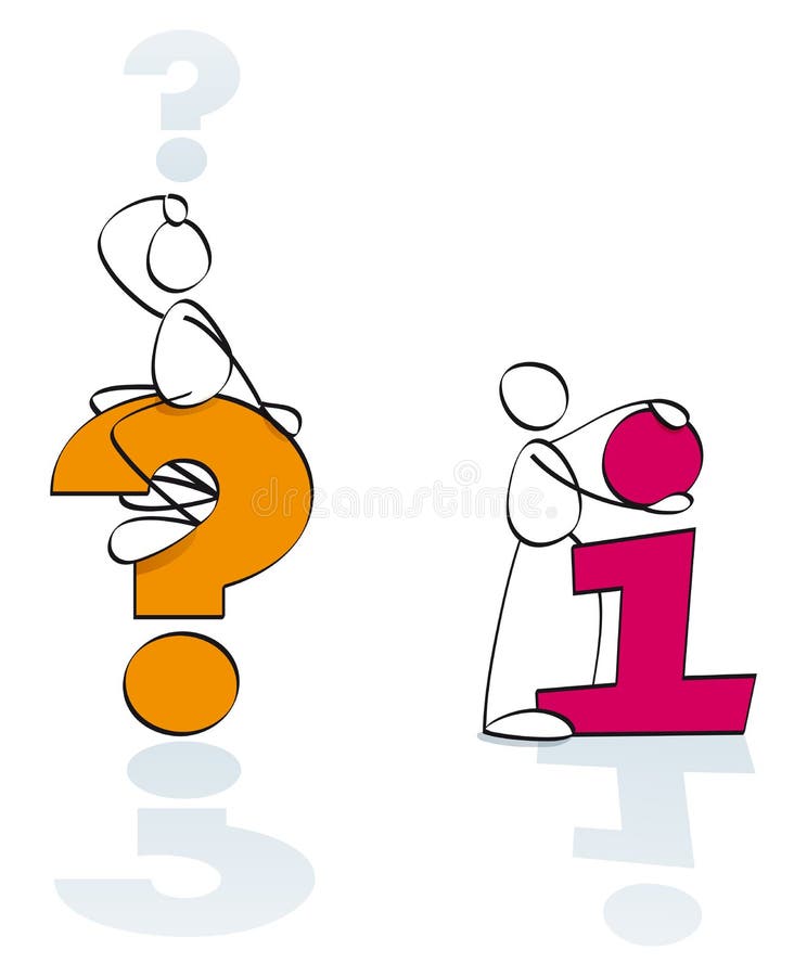 Simboli Divertenti Info E Domande Illustrazione Vettoriale ...