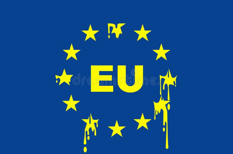 Simboli E Problemi Di Europa Illustrazione Vettoriale - Illustrazione ...