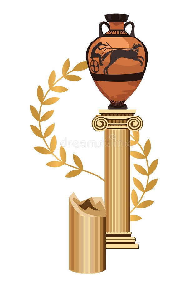 Simboli greci antichi illustrazione vettoriale. Illustrazione di ...