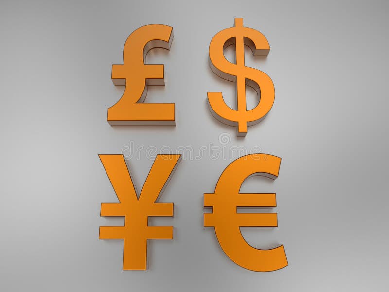 Simboli Internazionali Dei Soldi Illustrazione di Stock - Illustrazione ...