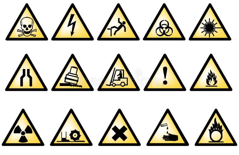 Simboli Vectorial Del Pericolo Illustrazione Vettoriale - Illustrazione ...