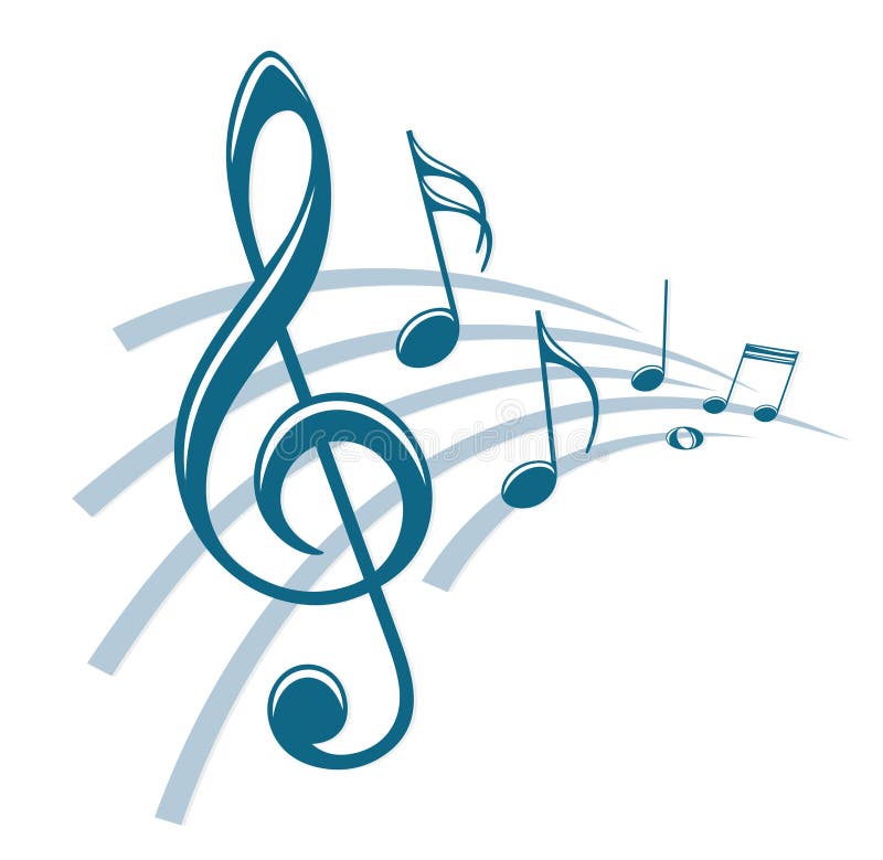 Simbolo Con Le Note Di Musica Illustrazione Vettoriale - Illustrazione ...