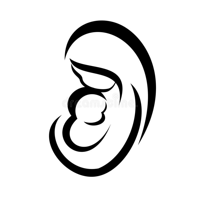 Simbolo Del Bambino E Della Madre Illustrazione Vettoriale ...