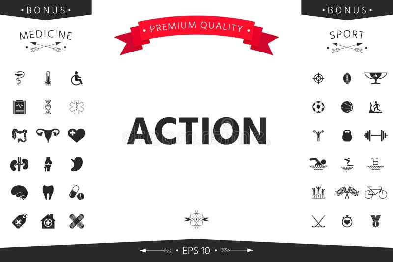 Simbolo Del Bottone Di Azione Illustrazione Vettoriale - Illustrazione ...