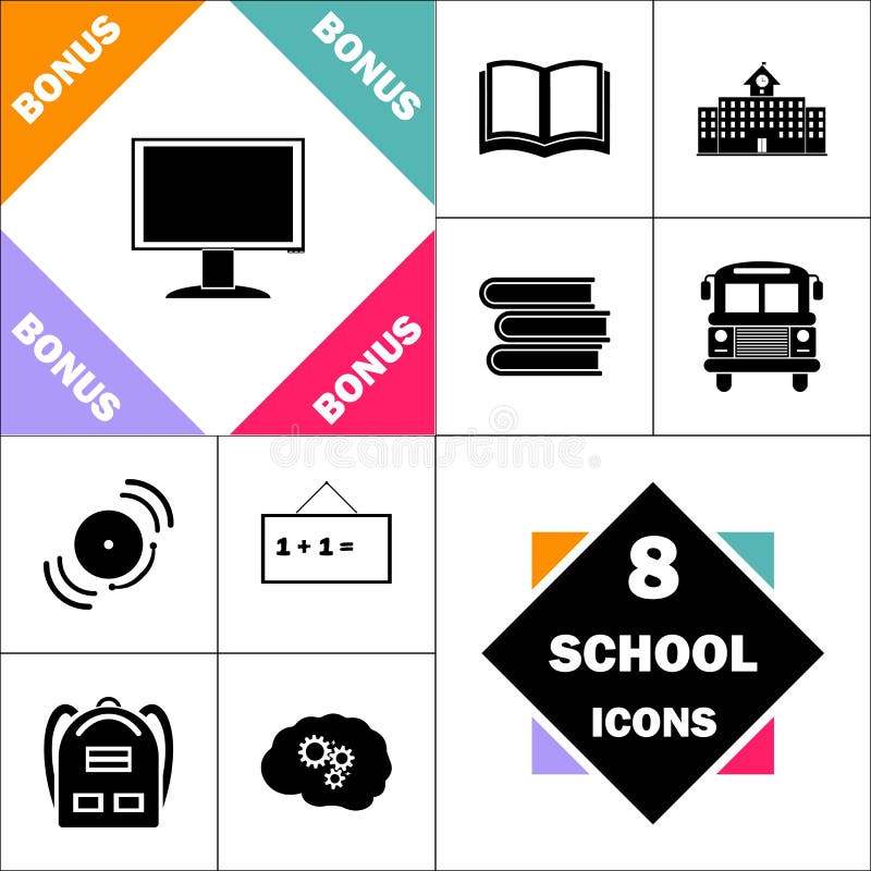 Simbolo Del Computer Del Monitor Del PC Illustrazione Vettoriale ...