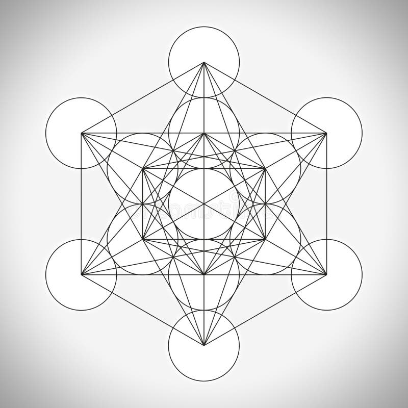 Simbolo Del Cubo Del ` S Di Metatron Illustrazione di Stock ...