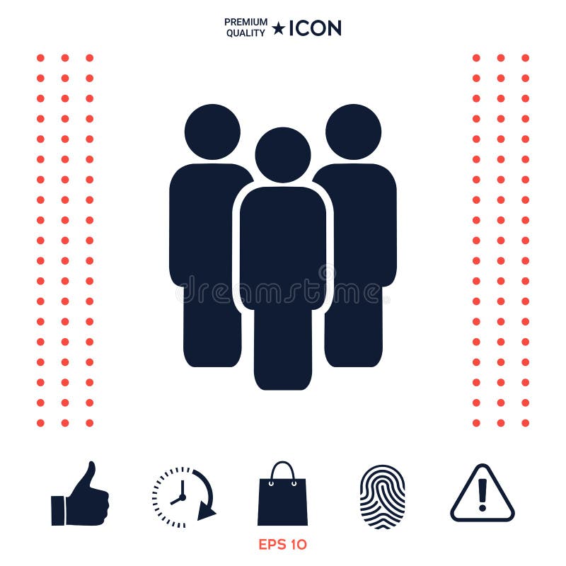 Icona Di Simbolo Del Gruppo Illustrazione Vettoriale - Illustrazione di ...