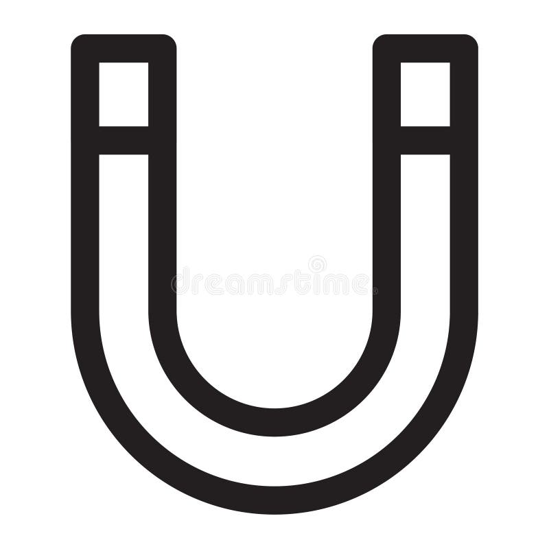 Simbolo del magnete illustrazione vettoriale. Illustrazione di elemento ...