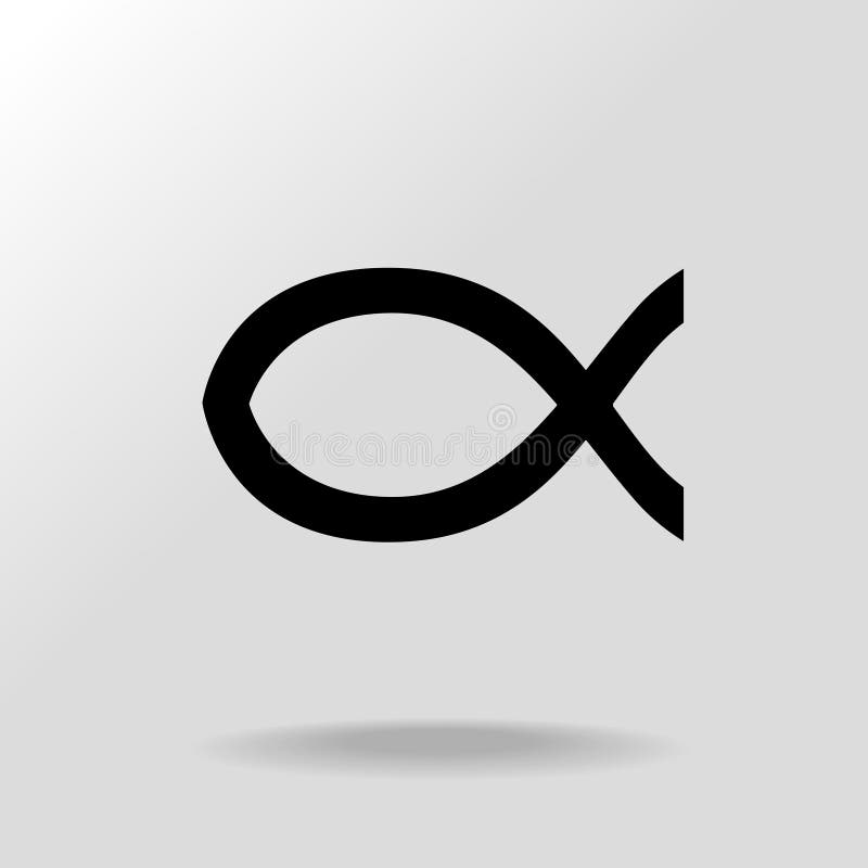 Simbolo Del Pesce Di Jesus Christ Illustrazione Vettoriale ...