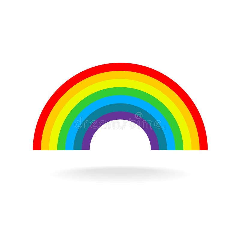 Simbolo Del Rainbow Sette Colori Piani Illustrazione Vettoriale ...