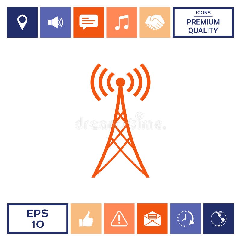 Simbolo Dell'icona Dell'antenna Illustrazione Vettoriale ...