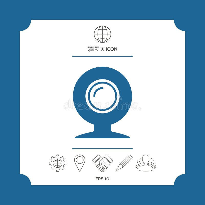 Simbolo Dell'icona Del Webcam Illustrazione Vettoriale - Illustrazione ...