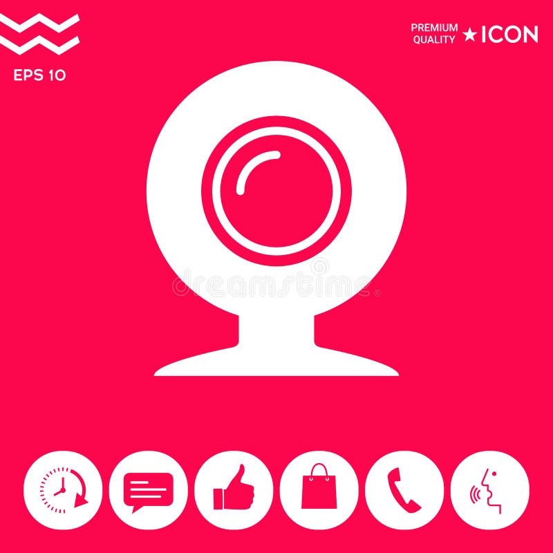 Simbolo Dell'icona Del Webcam Illustrazione Vettoriale - Illustrazione ...