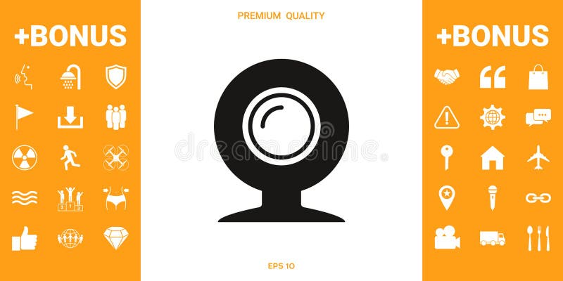 Simbolo Dell'icona Del Webcam Illustrazione Vettoriale - Illustrazione ...