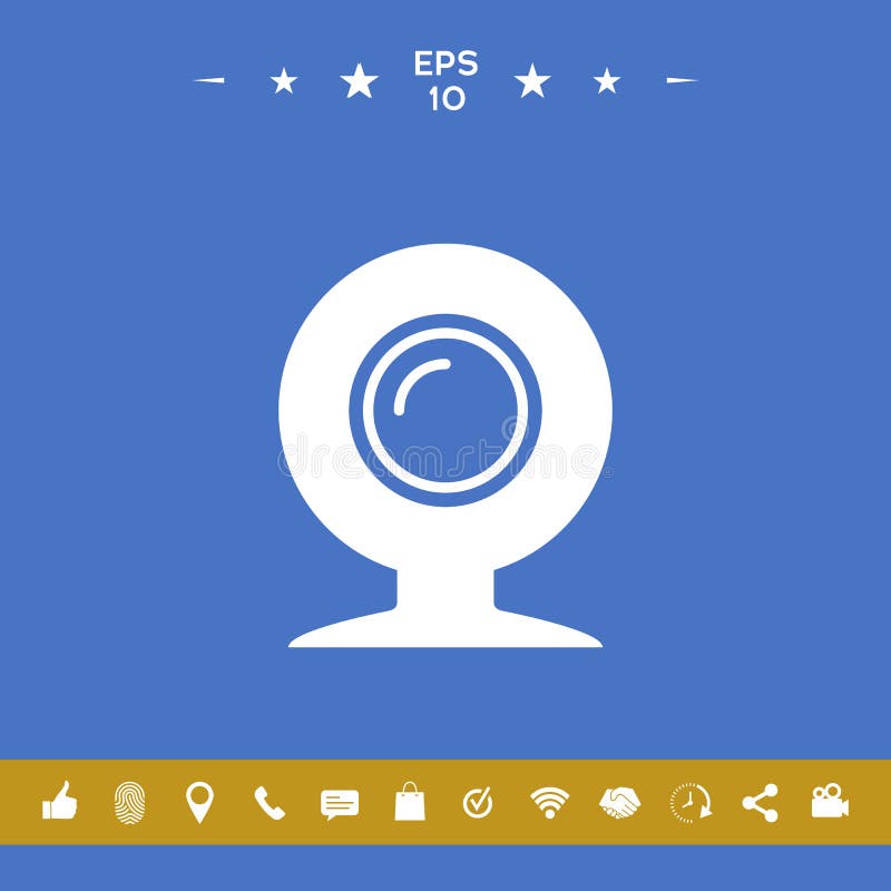 Simbolo Dell'icona Del Webcam Illustrazione Vettoriale - Illustrazione ...