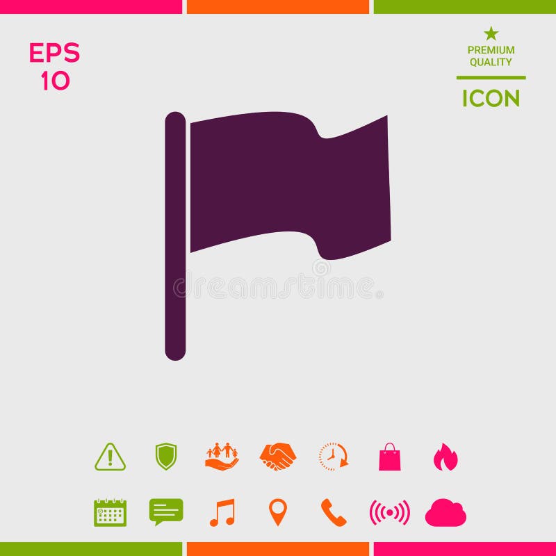 Simbolo Dell'icona Della Bandiera Illustrazione Vettoriale ...
