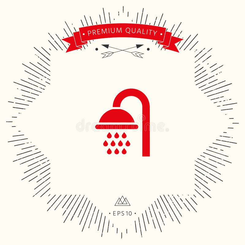 Simbolo Dell'icona Della Doccia Illustrazione Vettoriale ...