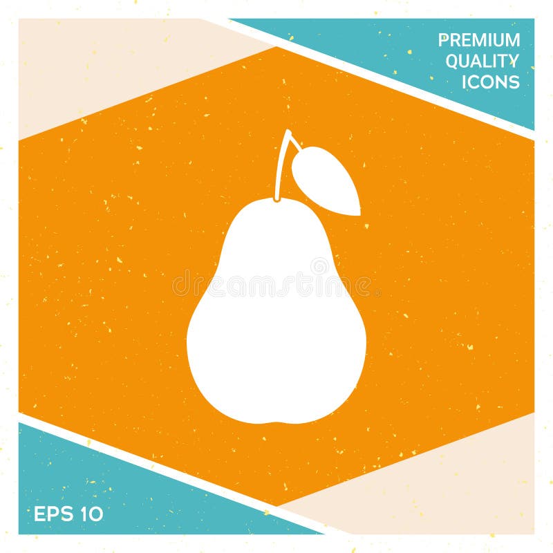 Simbolo Dell'icona Della Pera Illustrazione Vettoriale - Illustrazione ...