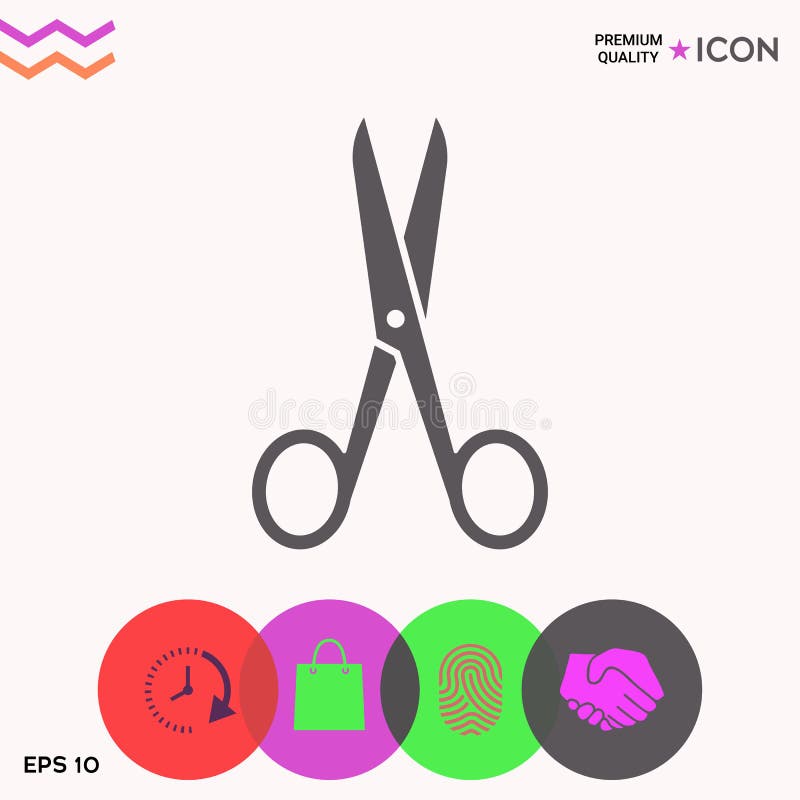 Simbolo Dell'icona Di Forbici Illustrazione Vettoriale - Illustrazione ...