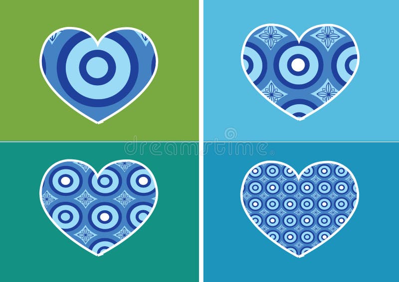 Simbolo Dell'icona E Dei Cuori Del Cuore Illustrazione Vettoriale ...