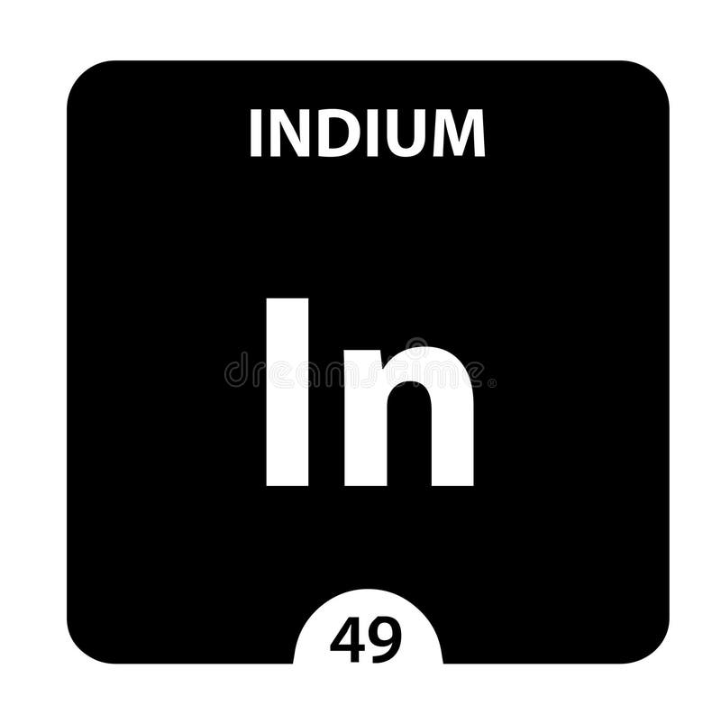 Simbolo Dell'indio Segno Di Indio Con Numero Atomico E Peso Atomico in ... Simbolo Dell'indio Segno Di Indio Con Numero Atomico E Peso Atomico in ...