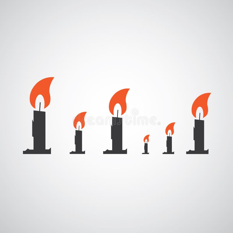 Simbolo Della Candela Di Vettore Illustrazione Vettoriale ...