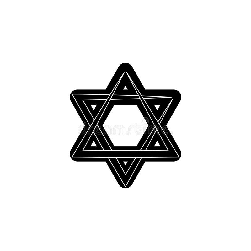 Simbolo Della Stella Di Davide Illustrazione Vettoriale - Illustrazione ...