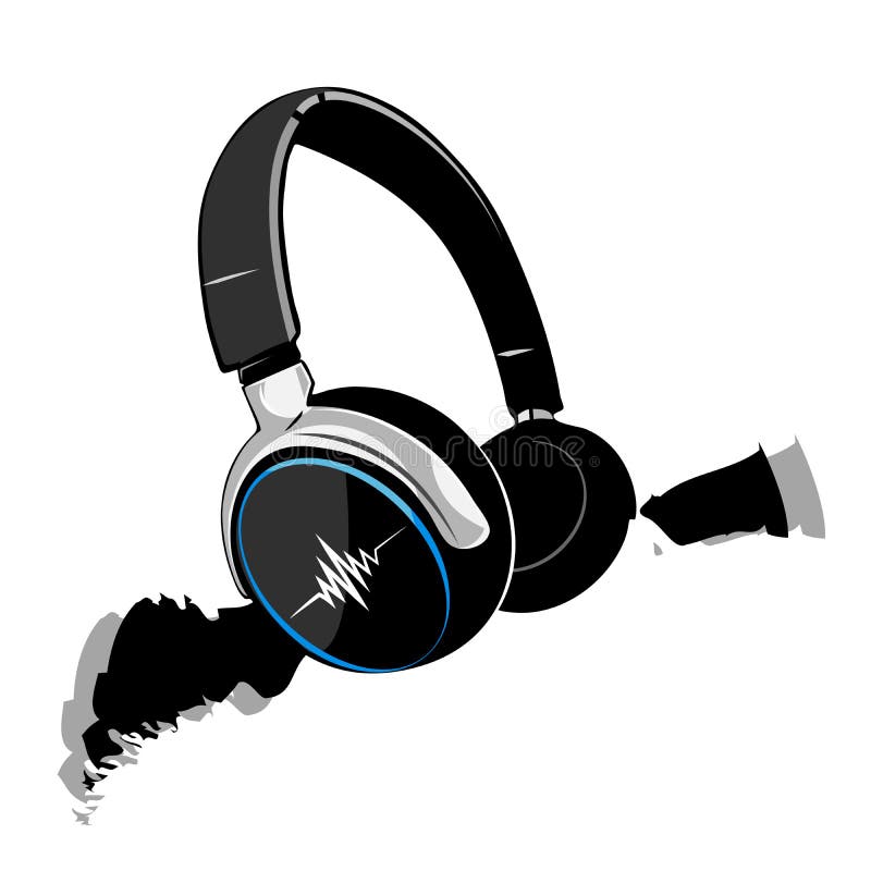 Simbolo delle cuffie illustrazione vettoriale. Illustrazione di musica ...
