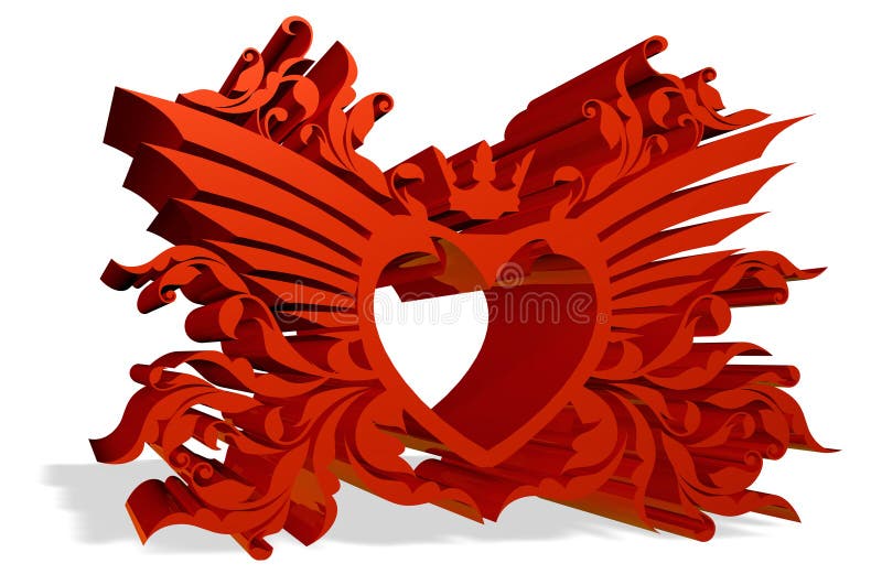 Simbolo di amore illustrazione di stock. Illustrazione di riflessione ...