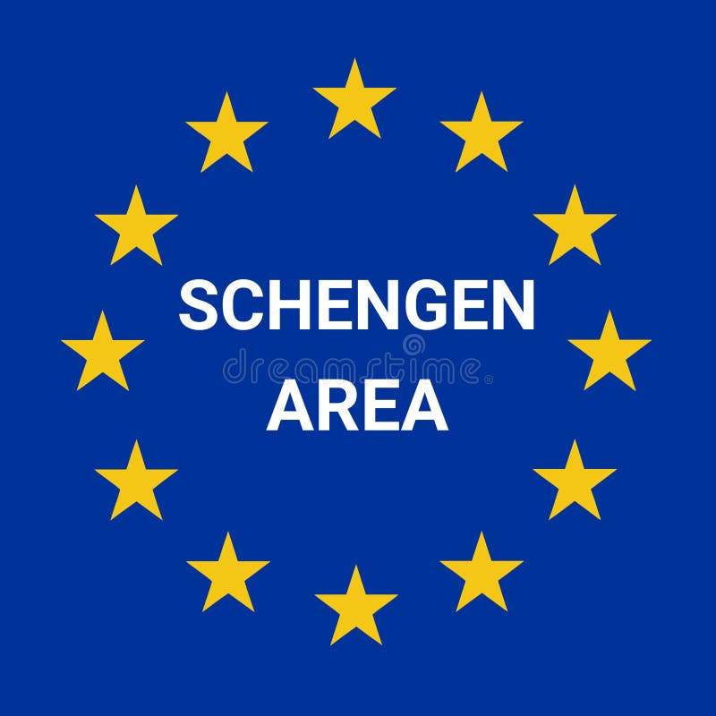 Mappa Di Zona Di Schengen, Europa Illustrazione Vettoriale ...