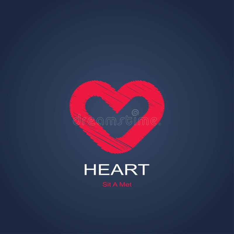 Simbolo di cuore illustrazione vettoriale. Illustrazione di cuore ...