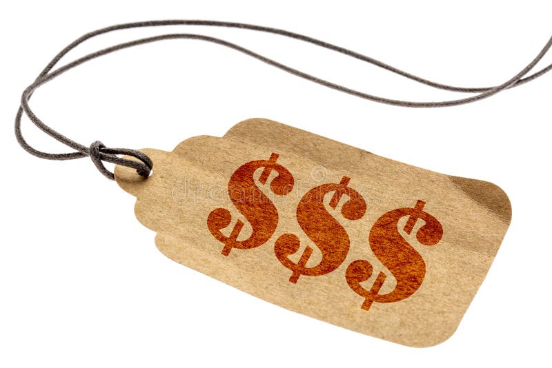 Triplo Segno Del Dollaro - Cartellino Del Prezzo Immagine Stock ...