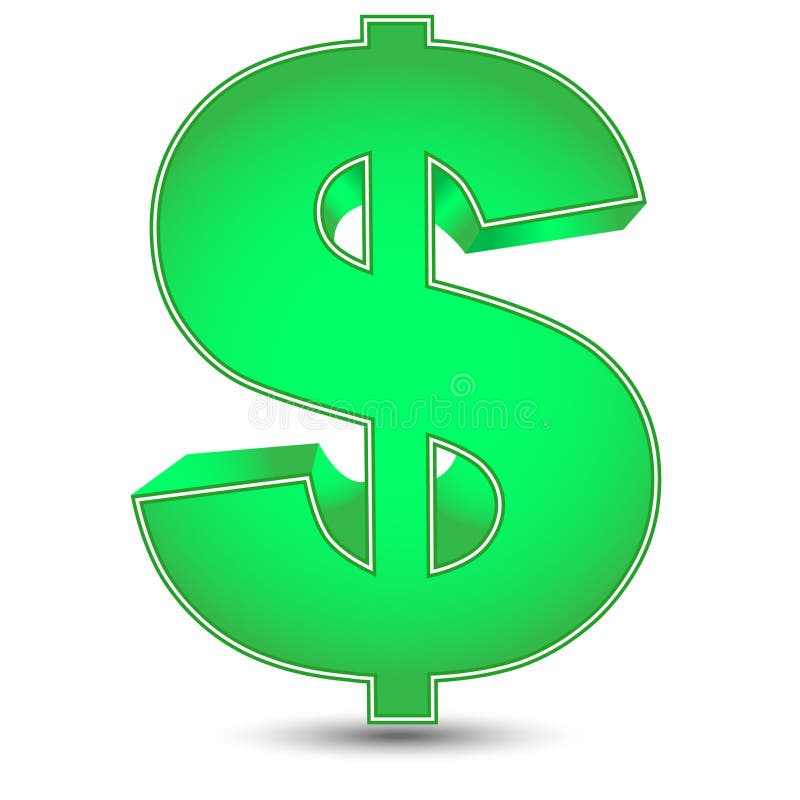 Segno del dollaro verde illustrazione di stock. Illustrazione di banca ...