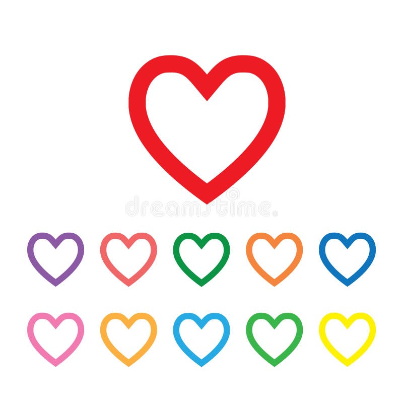 Simbolo Di Forma Del Cuore Di Vettore Illustrazione Vettoriale ...