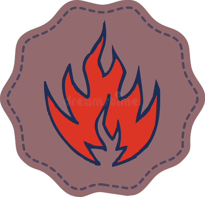 Simbolo di fuoco illustrazione vettoriale. Illustrazione di colore ...